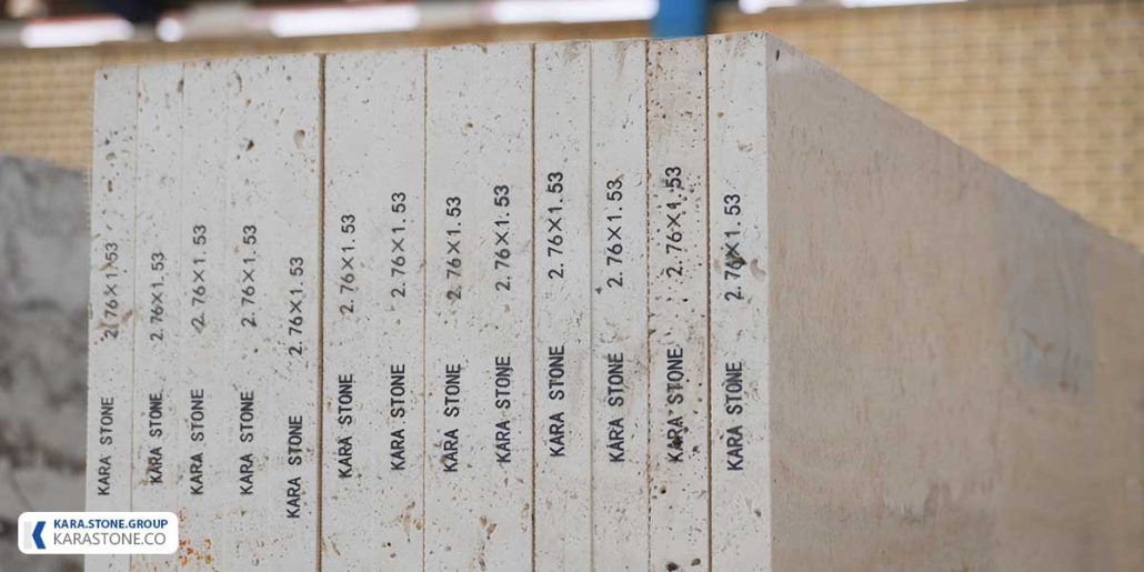 Thickness and dimensions of travertine facade stone | Kara Stone - Kara ...